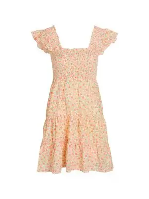 Rixo Shirred Bodice Dress