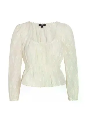 Paige Jay Floral-jacquard Blouse