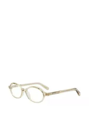 Jacquemus Oval Frame Glasses With Logo Plaque
