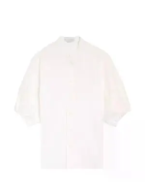 Stella McCartney Band-collar Puff-sleeve Shirt