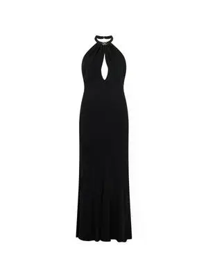 Roberto Cavalli Cut-out Halterneck Maxi Dress