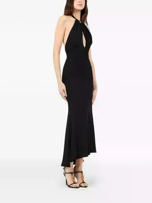 Roberto Cavalli Cut-out Halterneck Maxi Dress