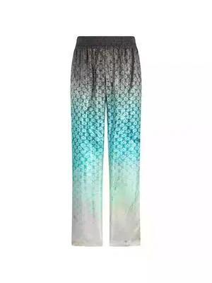 Roberto Cavalli Ombré Monogram Print Trousers - Blue