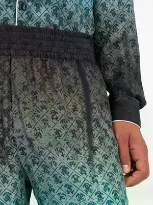 Roberto Cavalli Ombré Monogram Print Trousers