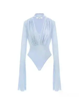 MANURI Pleated Bodysuit