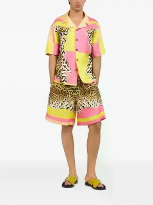 Roberto Cavalli Leopard Print Shorts