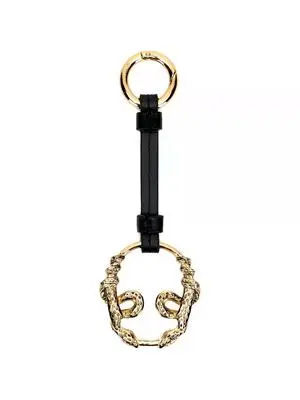 Roberto Cavalli Snake Motif Leather Keyring