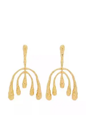 Alexis Bittar Hammered Drop Earrings - Gold