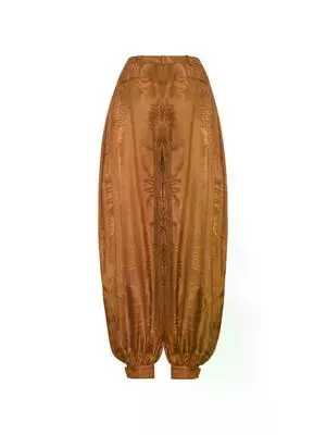 Adam Lippes Moiré-effect Pleated Trousers