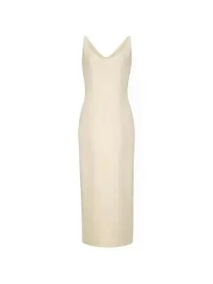 Adam Lippes V-neck Sleeveless Dress - Neutrals