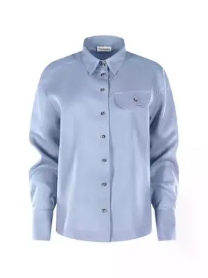 MIA PECULIAR Wave Linen Shirt - Blue