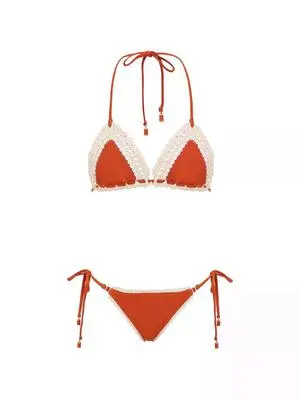 Zimmermann Mahon Crochet-trim Bikini - Orange