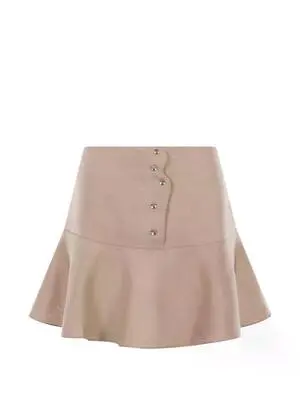 MIA PECULIAR Wave Linen Mini Skirt