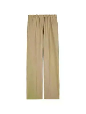 Calvin Klein Pleated Straight-leg Trousers - Brown