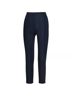Issey Miyake Plissé-effect Trousers - Blue