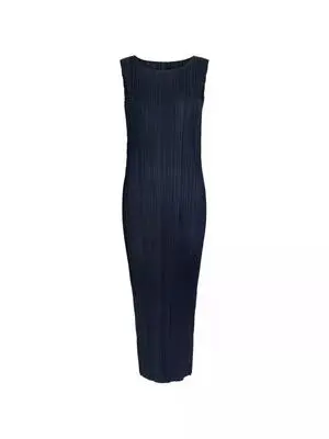 Issey Miyake Pleated Sleeveless Maxi Dress
