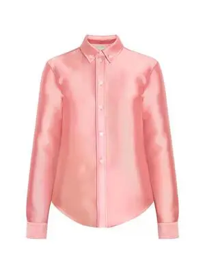 Calvin Klein Sophie Satin Button-down Shirt - Pink