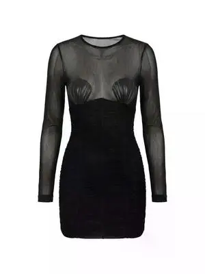 Dsquared2 Shell-detail Ruched Mini Dress