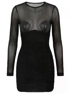 Dsquared2 Shell-detail Ruched Mini Dress