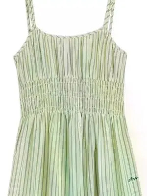 BOSS Striped Cotton Midi Dress