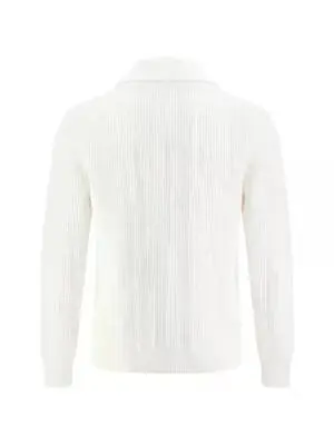 Polo Ralph Lauren Ribbed Knit Shawl Collar Cardigan - White