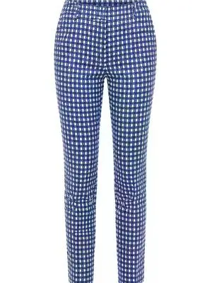 True Royal Checked Trousers - Blue