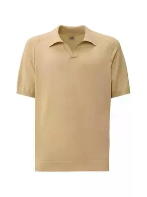 C.P. COMPANY Short-sleeve Cotton Polo Shirt - Neutrals