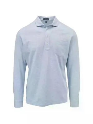 Peter Millar Landon Long-sleeve Pocket Polo Shirt - Blue