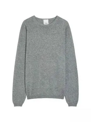 ALLUDE Marl Effect Fine Knit Sweater - Grey
