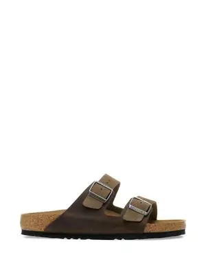 BIRKENSTOCK Arizona Buckle-fastening Slides - Brown