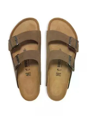 BIRKENSTOCK Arizona Buckle-fastening Slides - Brown