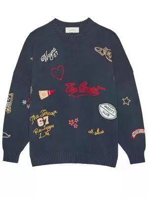 The Great. Patch Detail Crew-neck Sweater