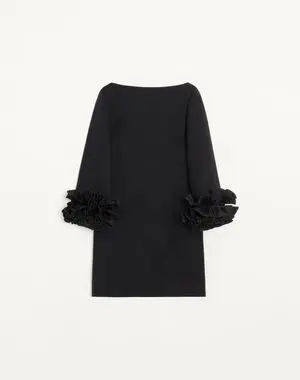 Valentino Garavani Crepe Couture Dress With Taffeta Ruffles