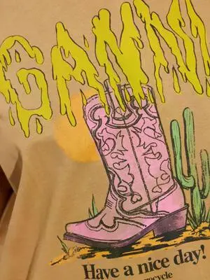 GANNI Graphic Print T-shirt