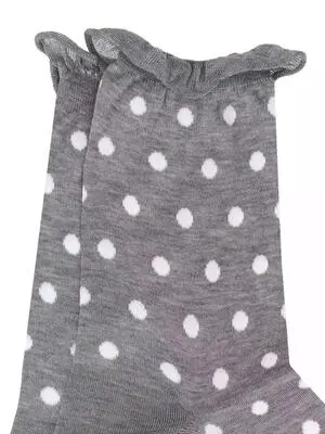 ANTIPAST Polka-dot Ruffled Socks