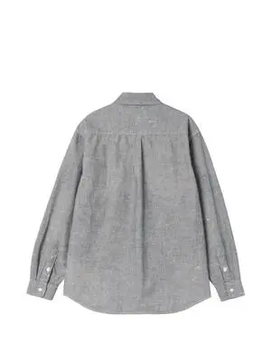 Carhartt Work In Progress Chambray-look Shirt With Paint Splatter Detail