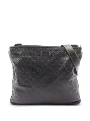 Gucci Guccissima Leather Shoulder Bag - Black