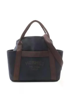 Hermès Sac De Pansage Two-way Grooming Bag - Blue