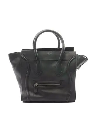 Celine 2000s Mini Luggage Tote Bag - Black