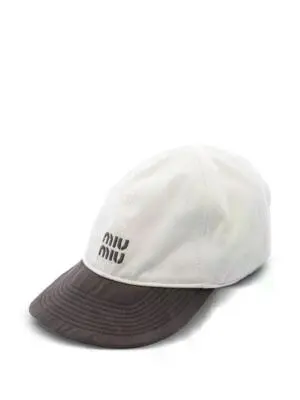 Miu Miu Logo-embroidered Cotton Baseball Cap