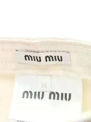 Miu Miu Logo-embroidered Cotton Baseball Cap