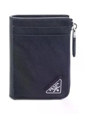 Prada 2020s Triangle-logo Leather Cardholder