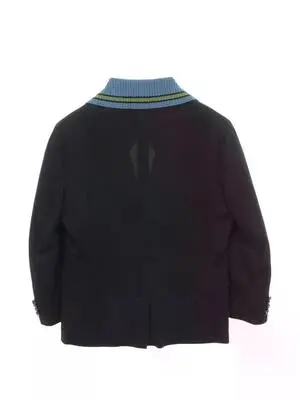 Gucci Emblem Rib-knit Collar Jacket