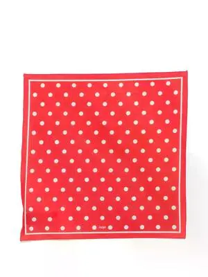 Maje Polka-dot Cotton Scarf - Red