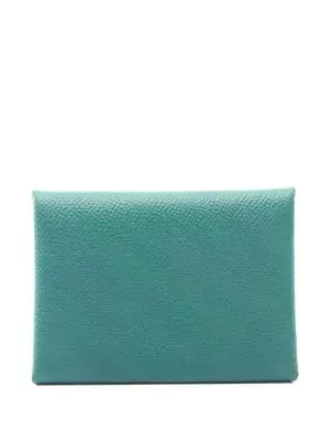 Hermès Calvi Duo Coin Purse - Green