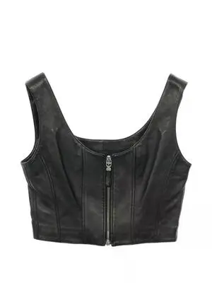 Dior Zip-up Leather Top