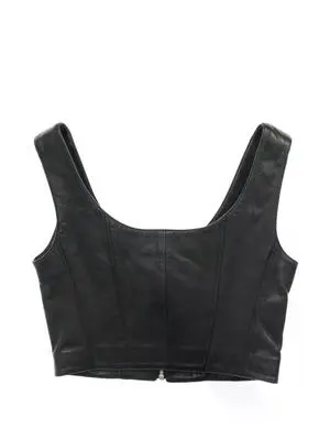 Dior Zip-up Leather Top