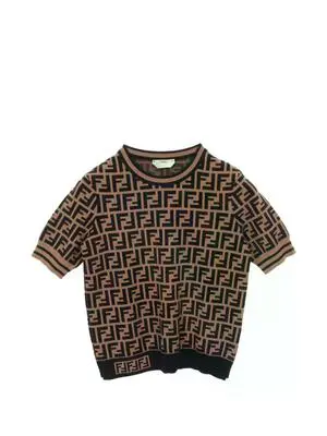Fendi Zucca Knit T-shirt - Neutrals