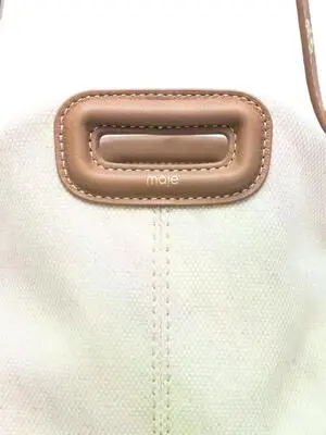 Maje Leather-panelled Tote Bag - Neutrals
