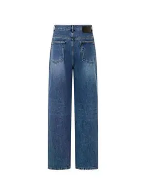 STUDIO TOMBOY Faded Wide-leg Jeans - Blue